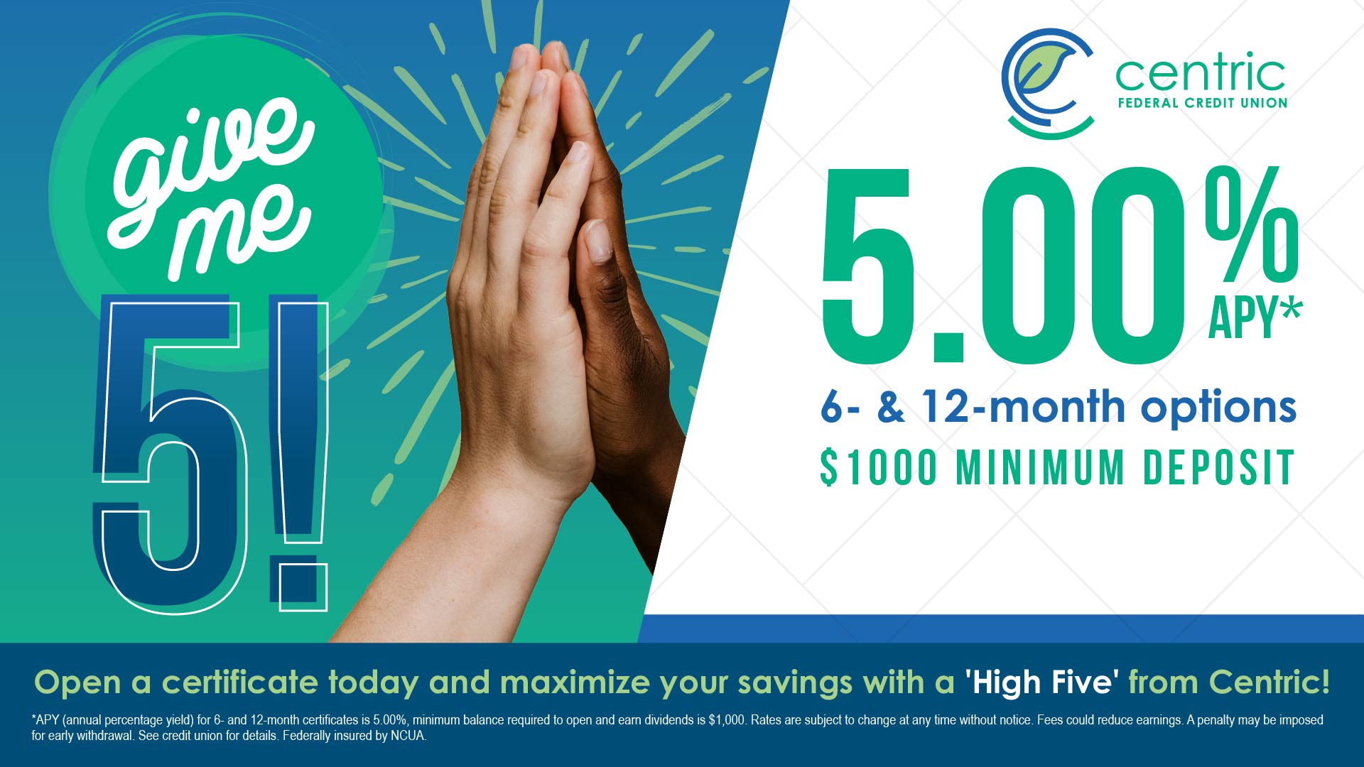 Certificates | Centric Federal Credit Union